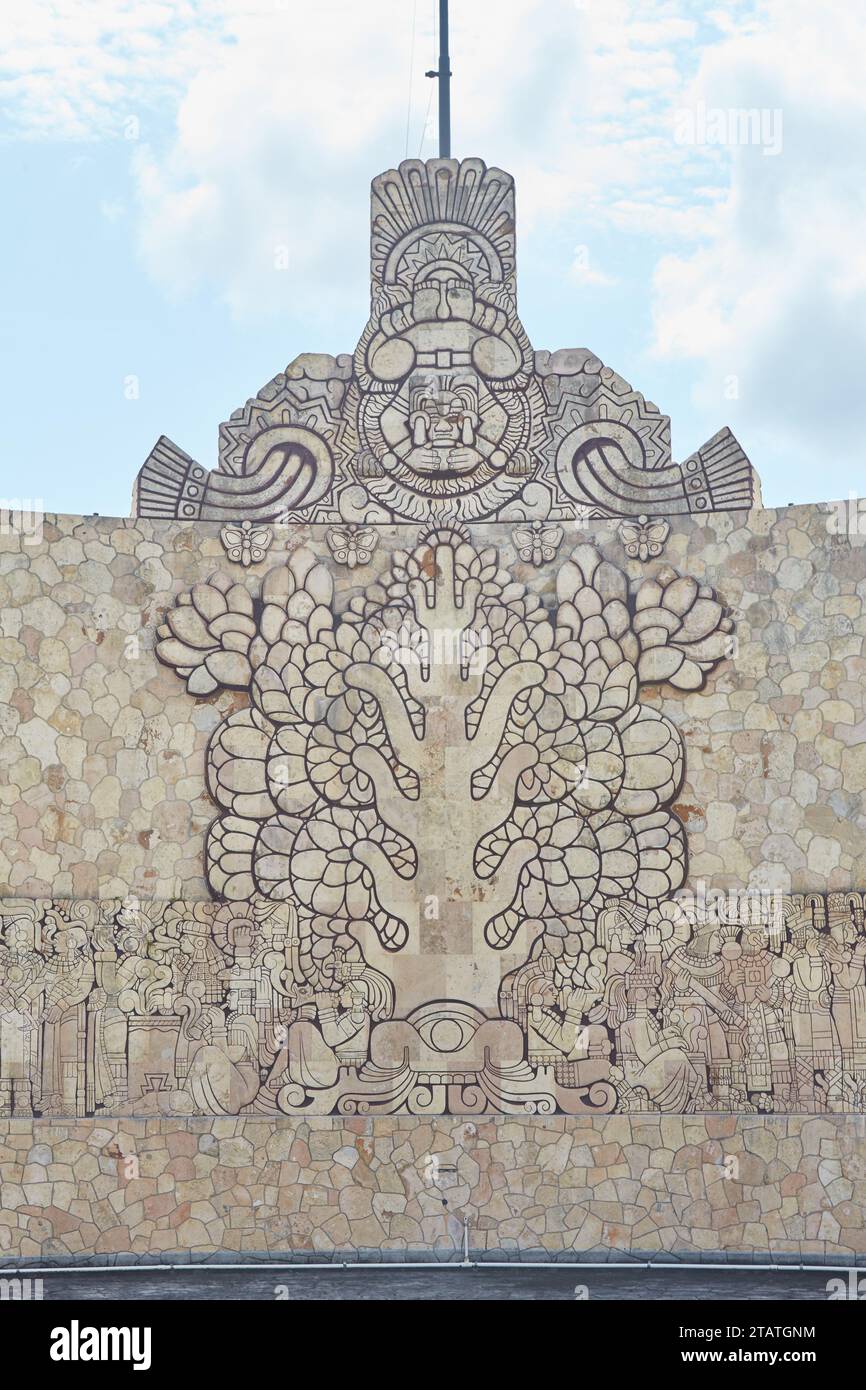 Monumento a la Patria in Merida, a Neo-Mayan monument erected in 1956 ...