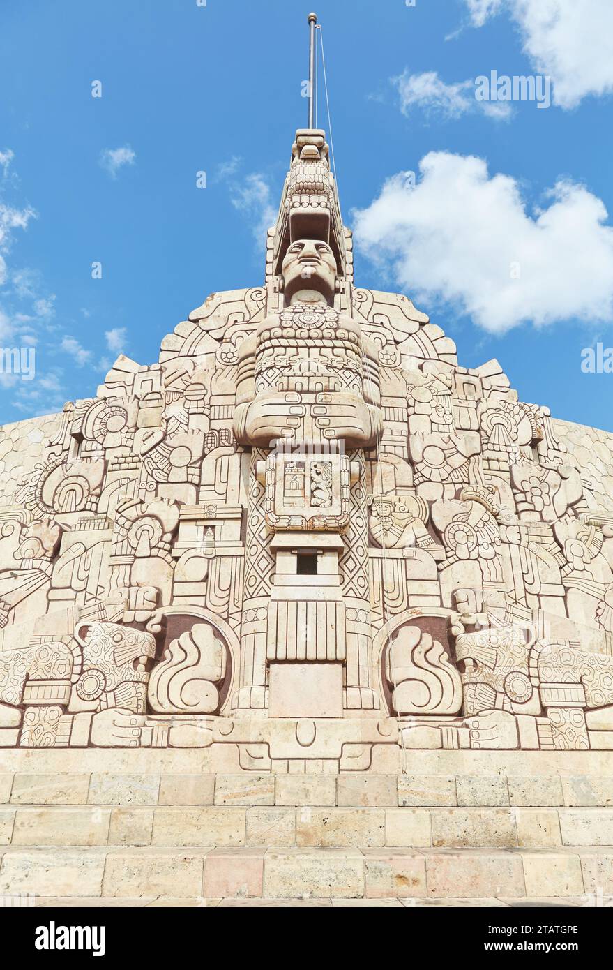 Monumento a la Patria in Merida, a Neo-Mayan monument erected in 1956 ...