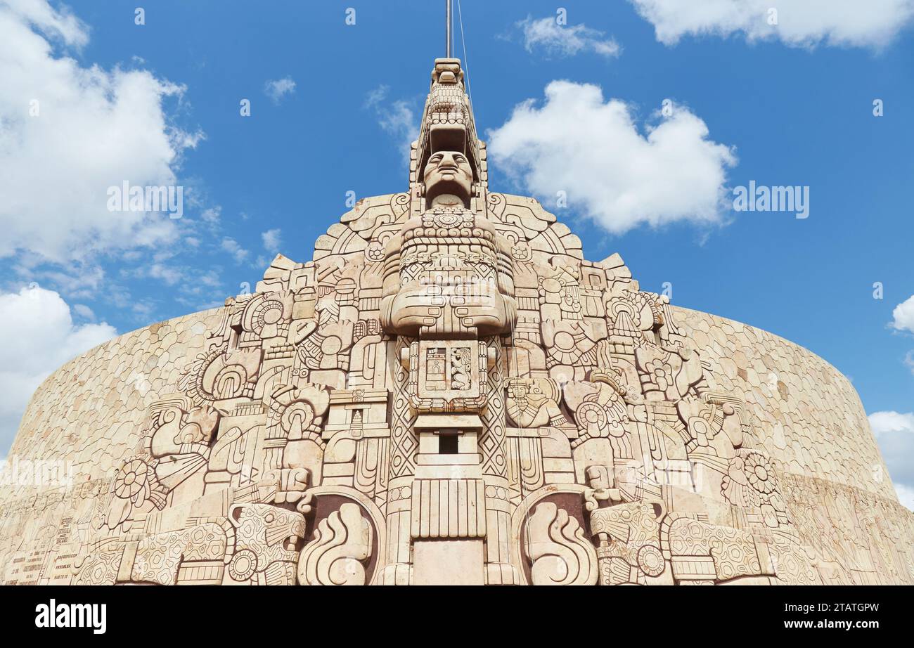 Monumento a la Patria in Merida, a Neo-Mayan monument erected in 1956 ...