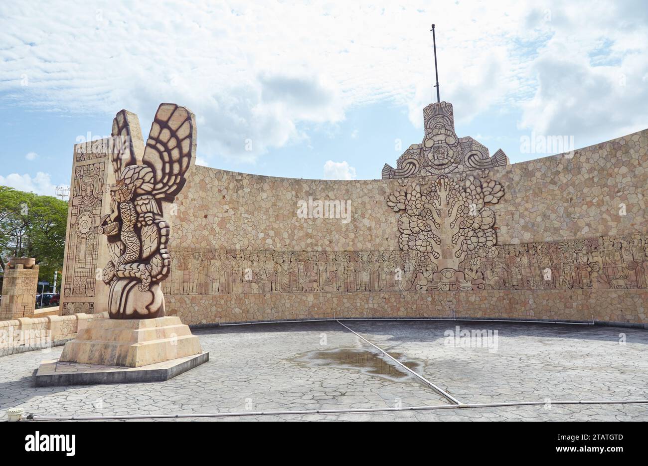 Monumento a la Patria in Merida, a Neo-Mayan monument erected in 1956 ...