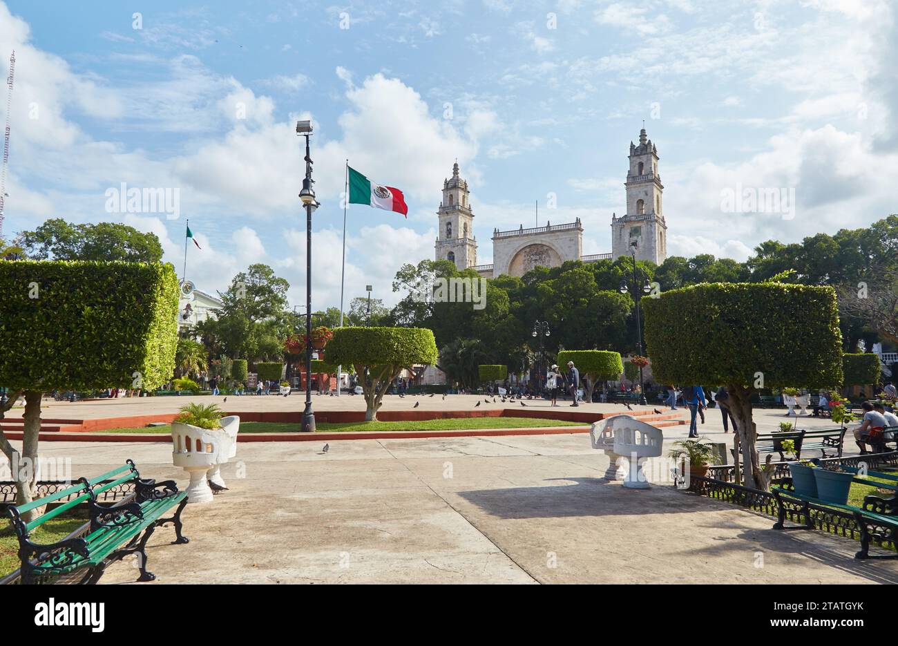 The beautiful architecture of central Merida, the bustling capital of ...