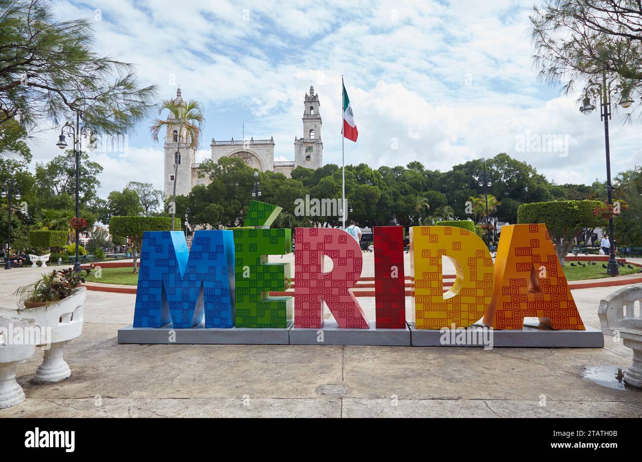 The beautiful architecture of central Merida, the bustling capital of ...
