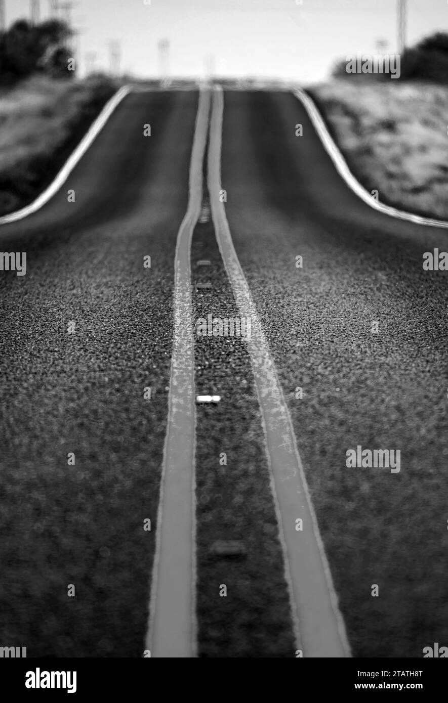 Empty asphalt road. Panoramic skyline with empty road. Asphalt texture ...