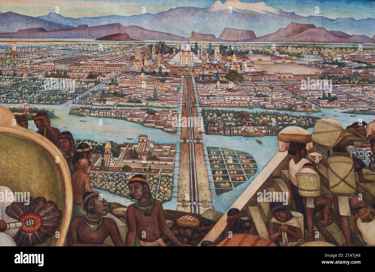 Palacio Nacional in Mexico City, built over the former royal palace of ...