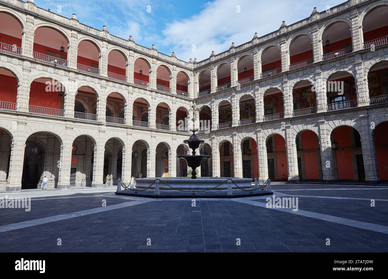 Palacio Nacional in Mexico City, built over the former royal palace of ...