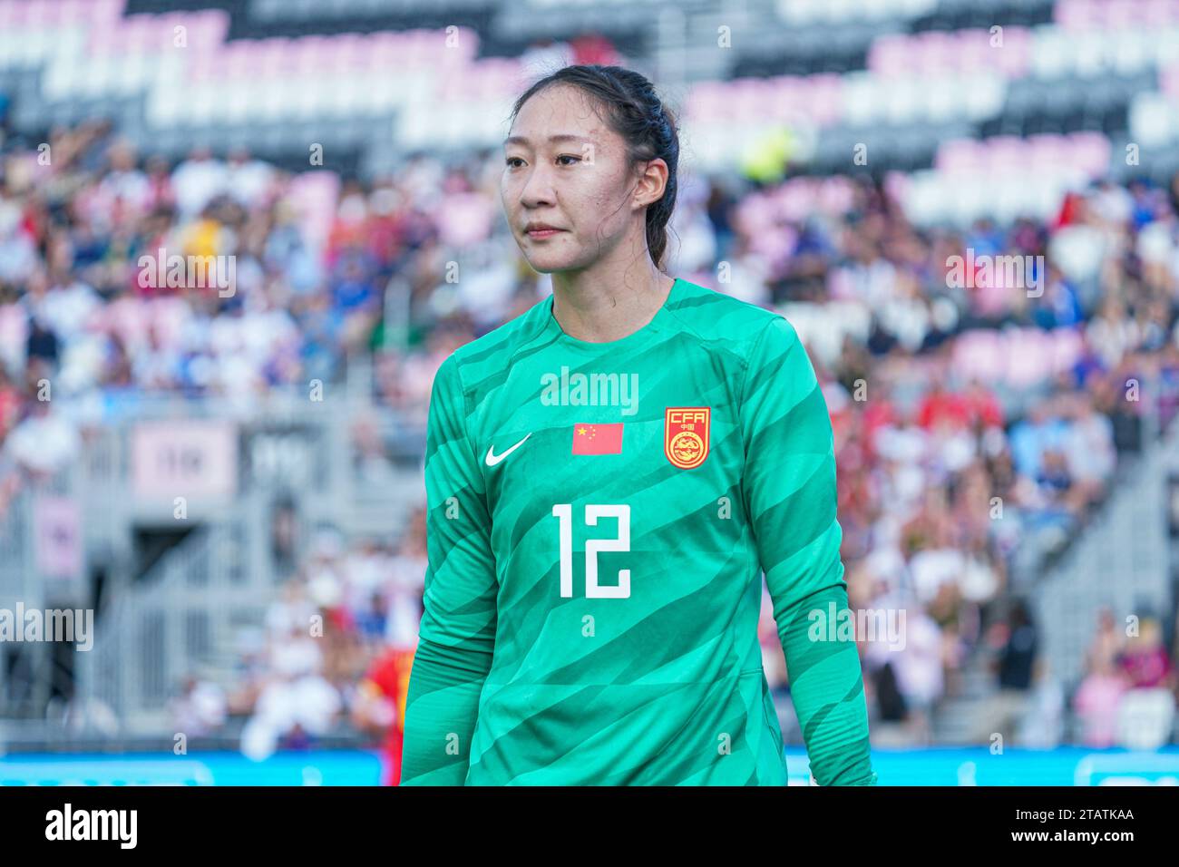 Fort Lauderdale, USA, December 2, 2023, China PR Goalkeeper XuHuan #12 ...