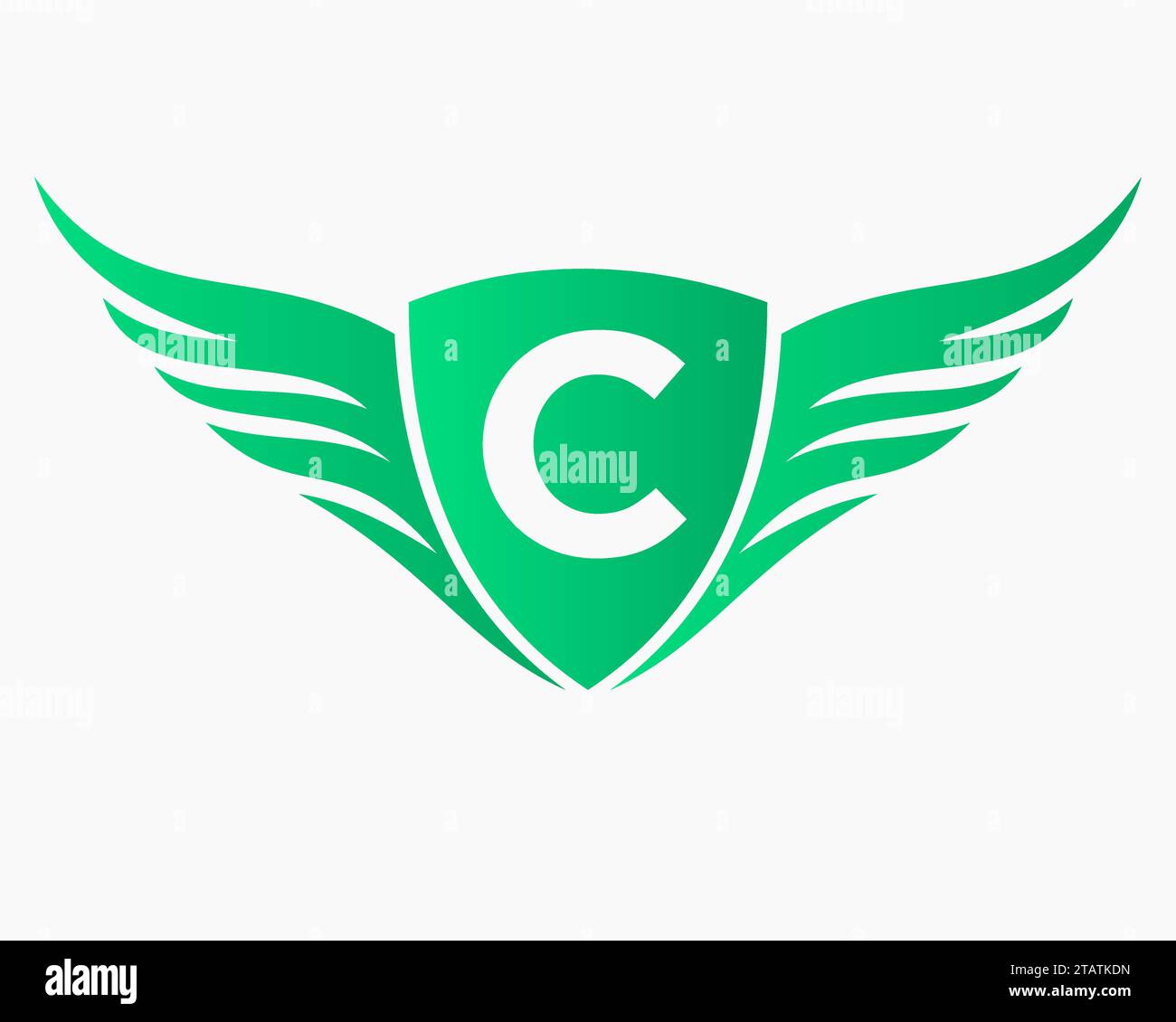 Wing Logo On Letter C, Transportation Symbol, Transport Sign Stock ...