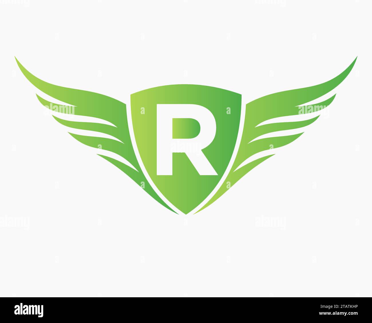 Wing Logo On Letter R, Transportation Symbol, Transport Sign Stock ...