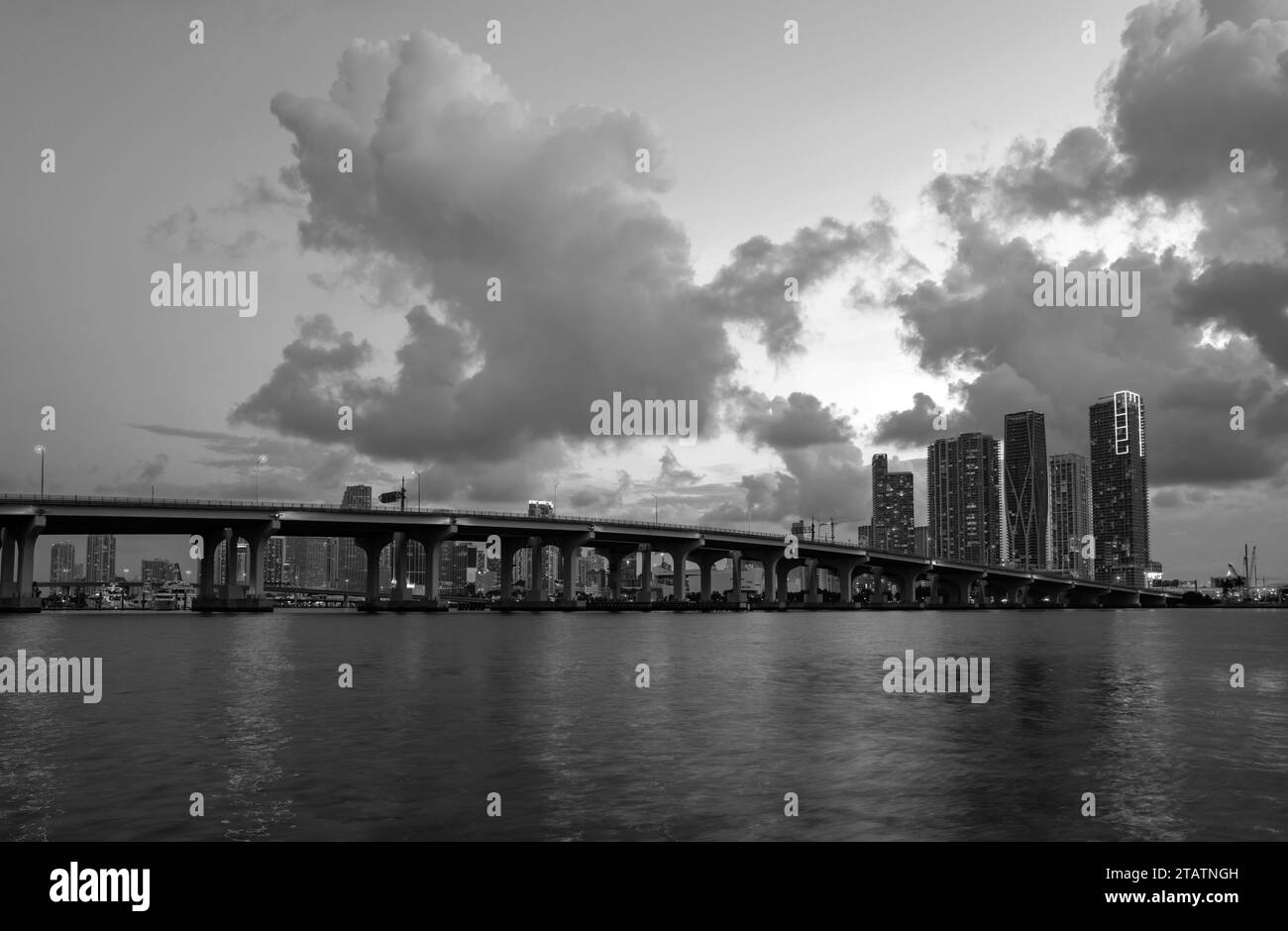 Florida intracoastal waterway landscape Black and White Stock Photos ...