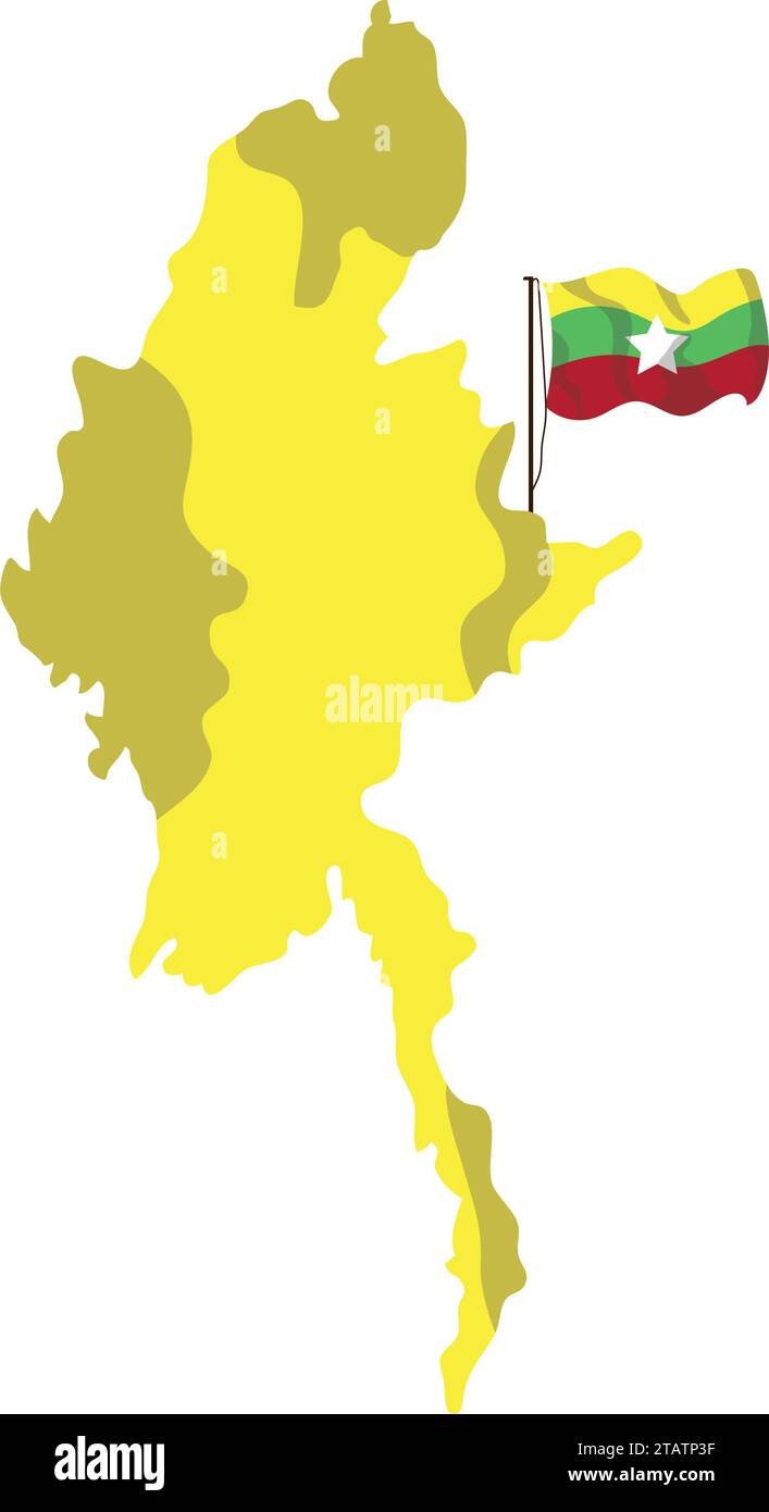 myanmar map design vector isolated Stock Vector Image & Art - Alamy
