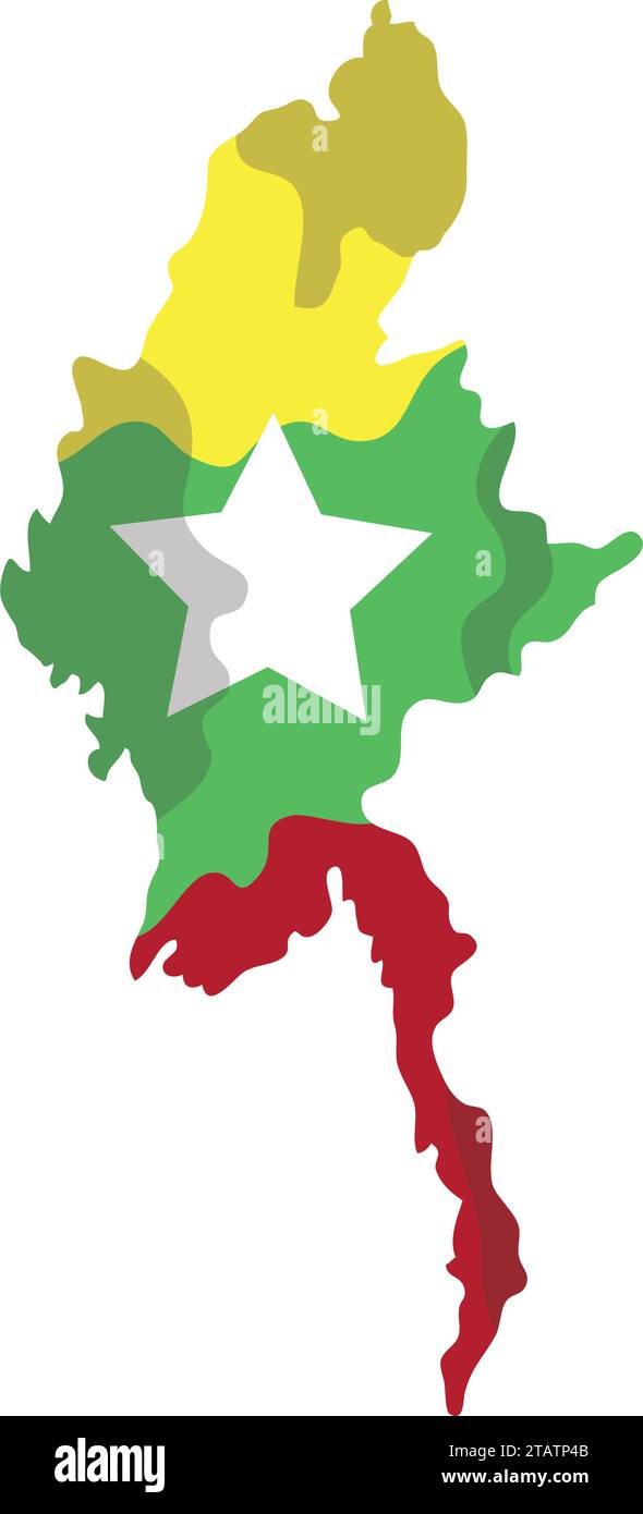 myanmar map illustration vector isolated Stock Vector Image & Art - Alamy