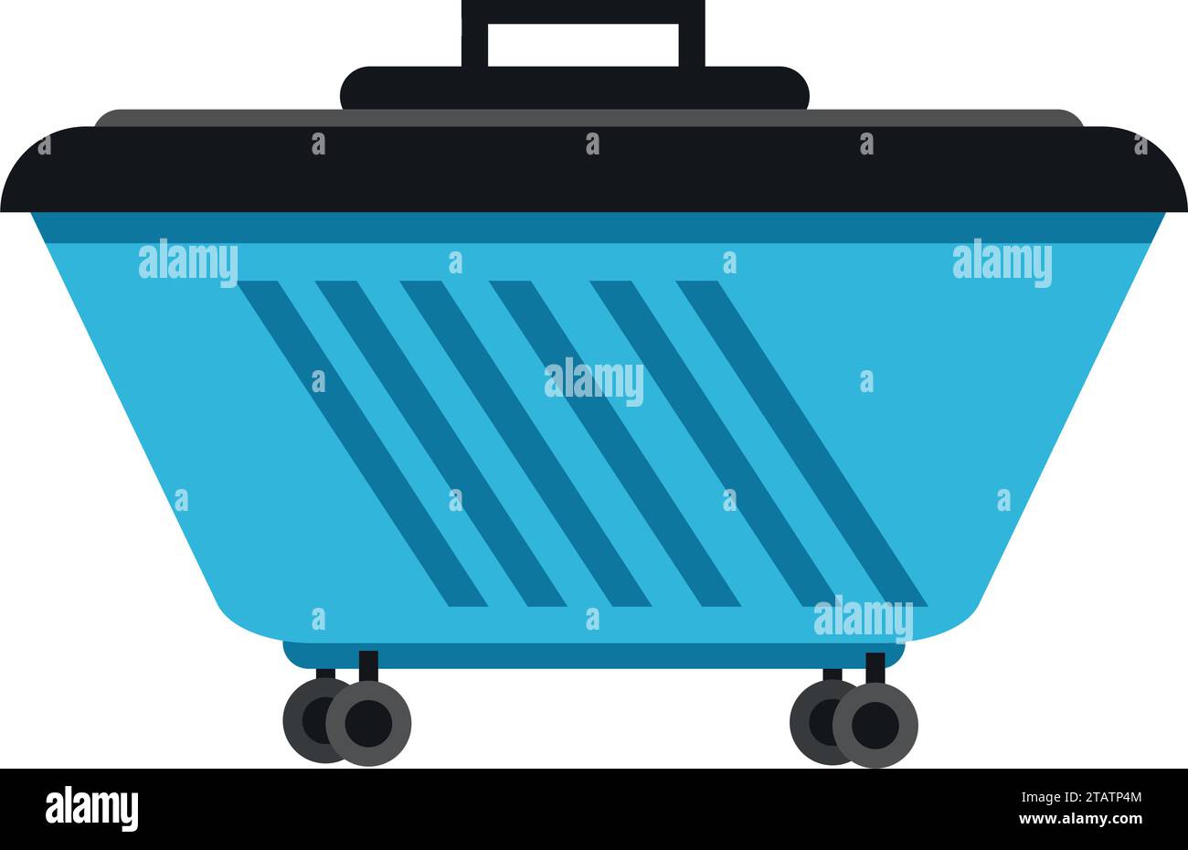 waste management in blue bin vector isolated Stock Vector Image & Art ...