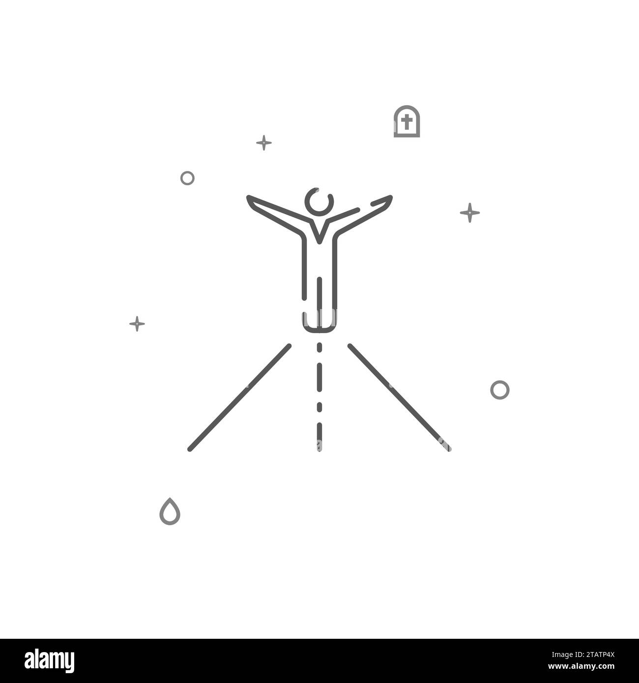 Jesus, Savior simple vector line icon. Symbol, pictogram, sign isolated ...