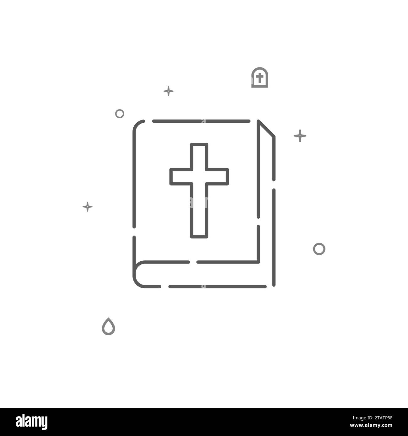 Bible, holy scripture simple vector line icon. Symbol, pictogram, sign ...