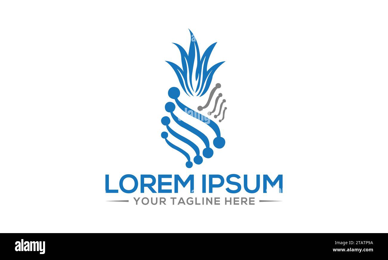 Pineapple Tech Logo Design Stock Vector Image & Art - Alamy