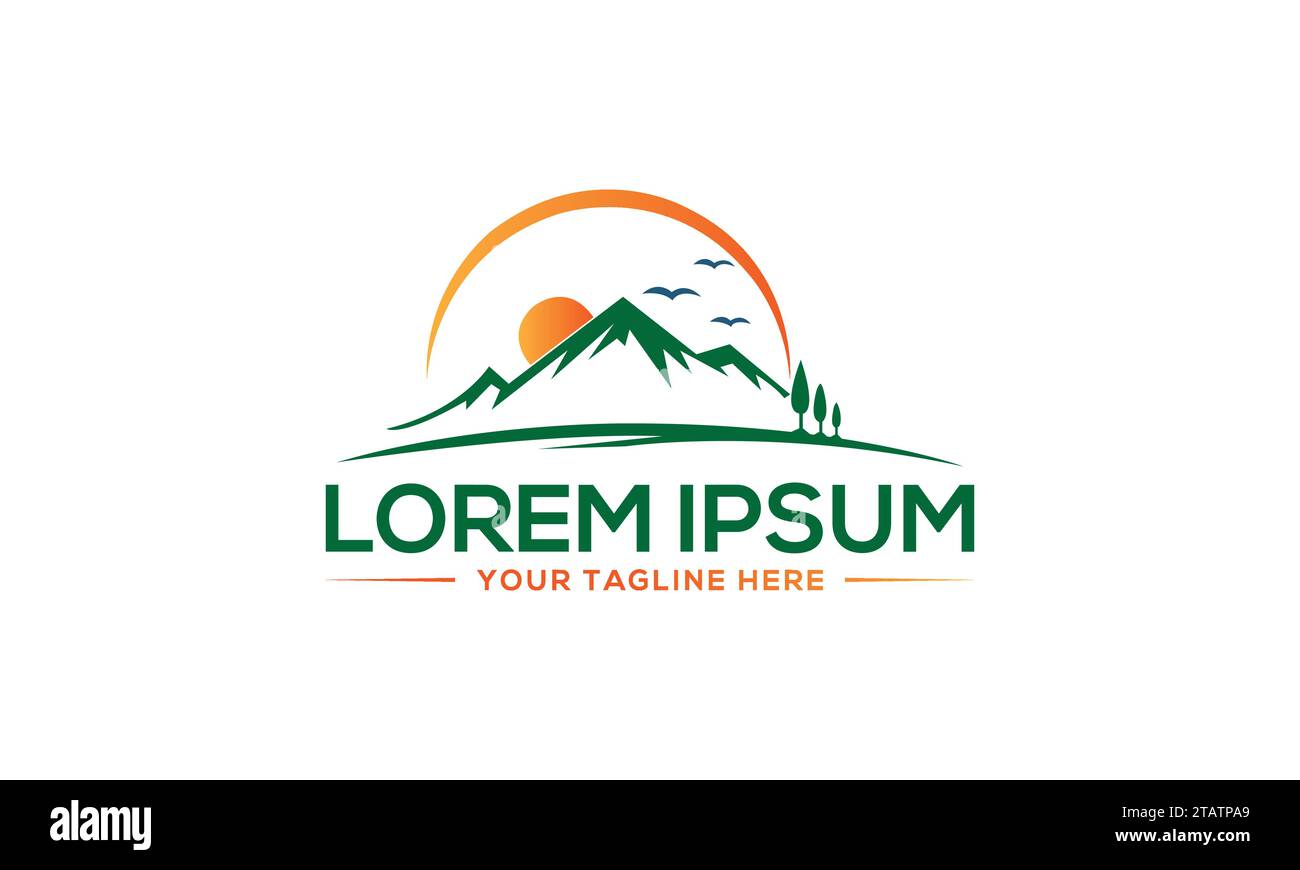 Mountain Logo Design Unique and Modern Logo Design Stock Vector Image ...