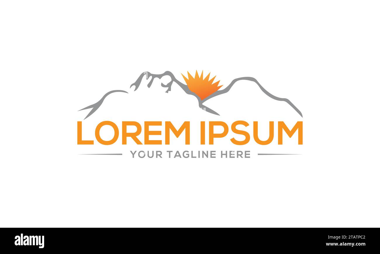 Mountain Logo Design Unique and Modern Logo Design Stock Vector Image ...
