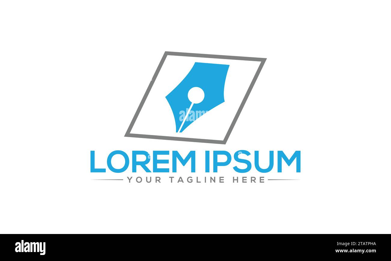 Pen Logo Design Unique Logo Design Stock Vector Image & Art - Alamy