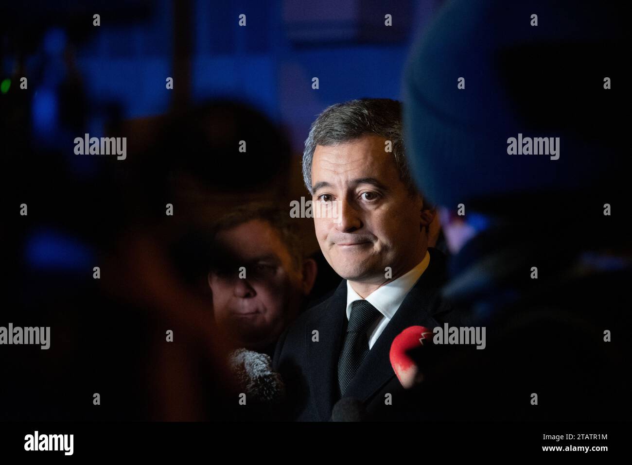 Paris, France. 03rd Dec, 2023. French Interior minister Gerald Darmanin ...