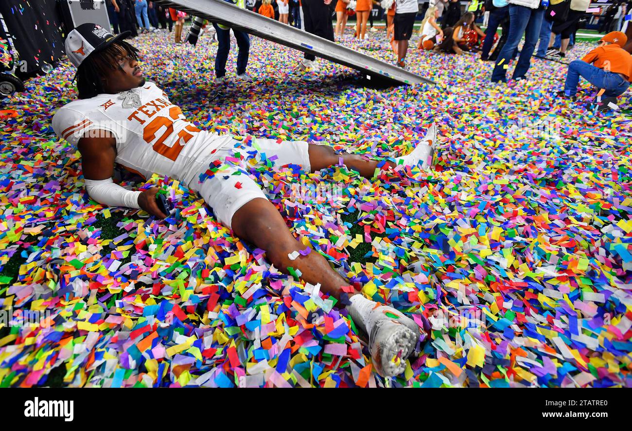 Arlington, TX, USA. 02nd Dec, 2023. Texas Longhorns defensive back ...
