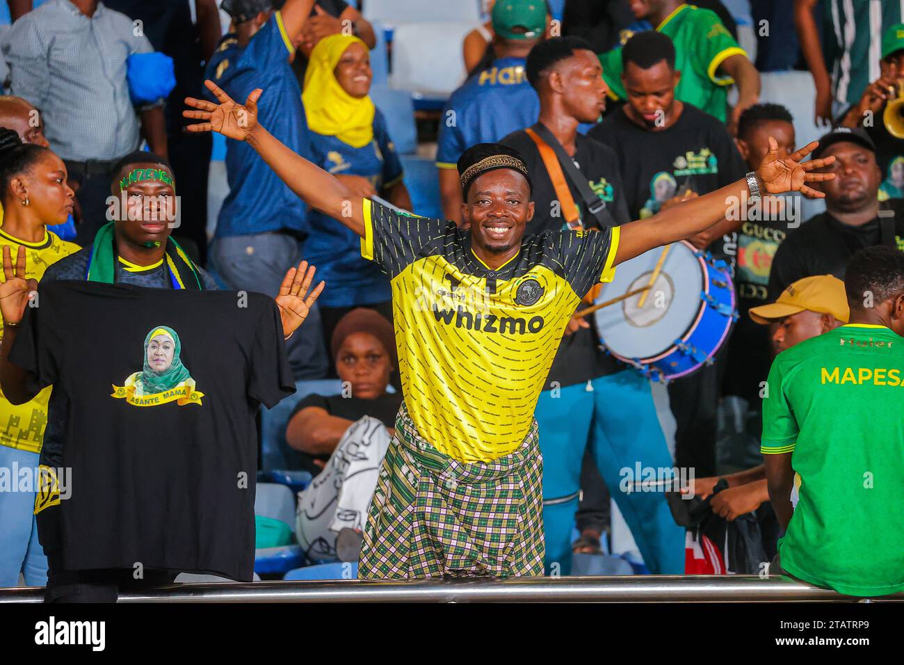 DAR ES SALAAM, TUNISIA – DECEMBER 2: Young Africans Fans during the Caf ...