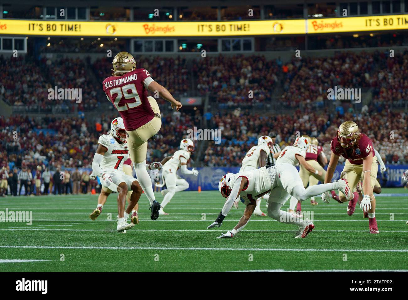 Charlotte, North Carolina, USA. 2nd Dec, 2023. Florida State punter ...