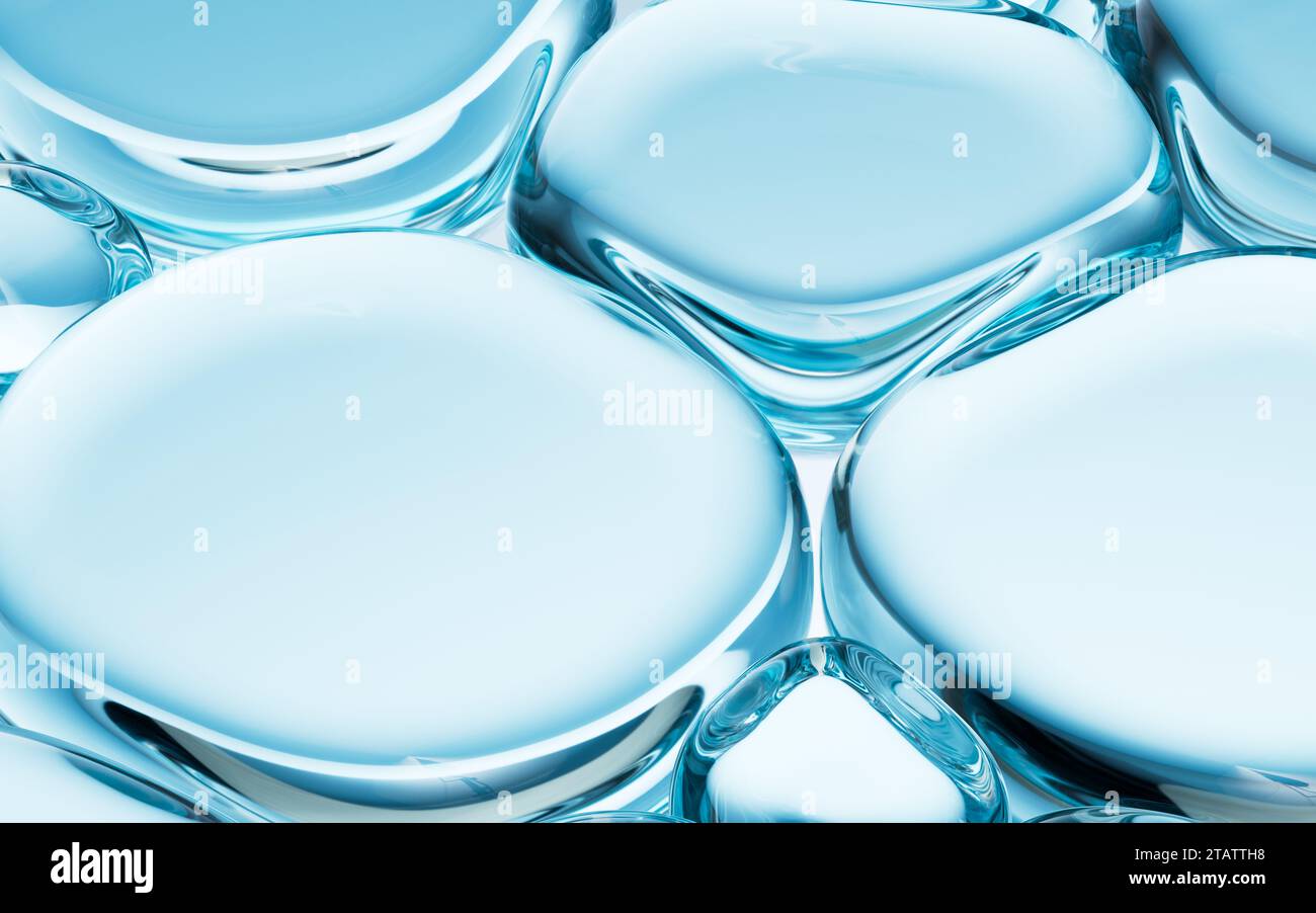 Liquid oil bubble texture background, transparent glass background, 3d ...