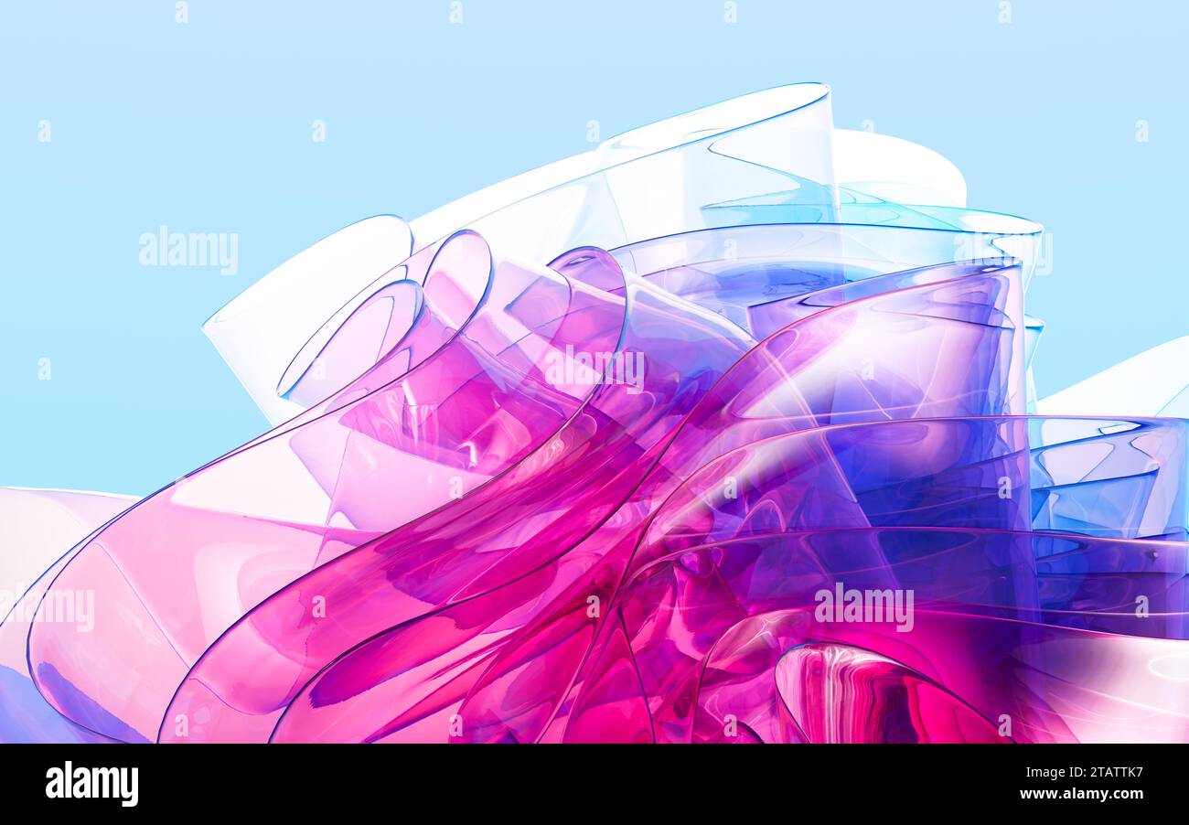 Abstract gradient glass background, 3d rendering. 3d illustration Stock ...