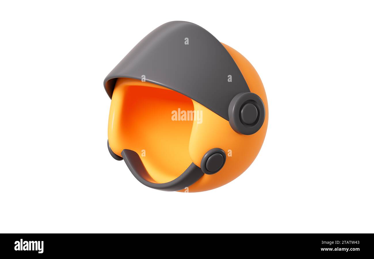 Cartoon helmet model in the white background, 3d rendering. 3d ...