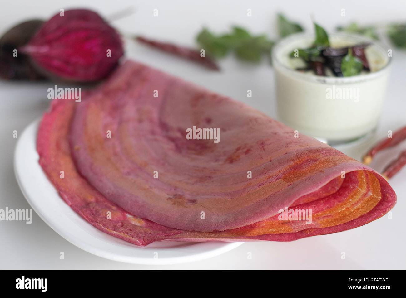 Beetroot ghee roast. A colorful, flavorful South Indian Crispy crapes ...