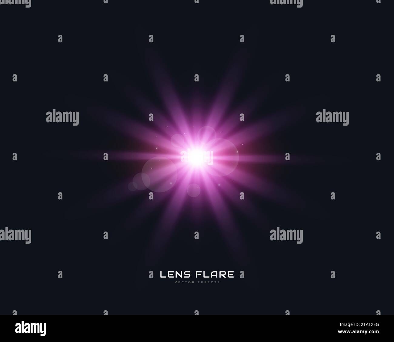 Purple Lens Flare Effect. Vector transparent Sunlight Light Effect ...