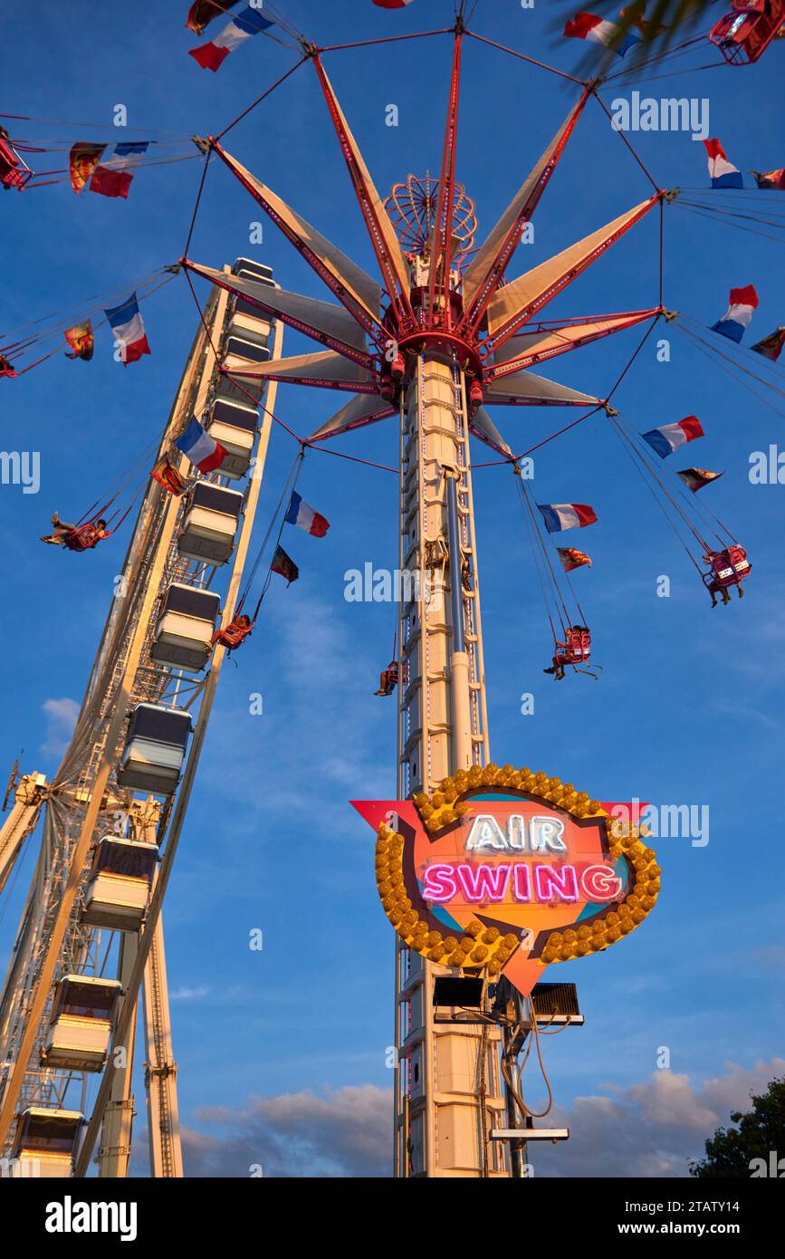 Amusement park in Tuileries gardens. Paris, France Stock Photo - Alamy