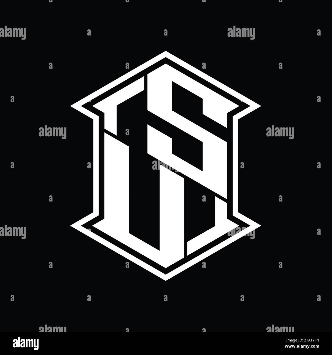 Letter su shield shape logo hi-res stock photography and images - Alamy