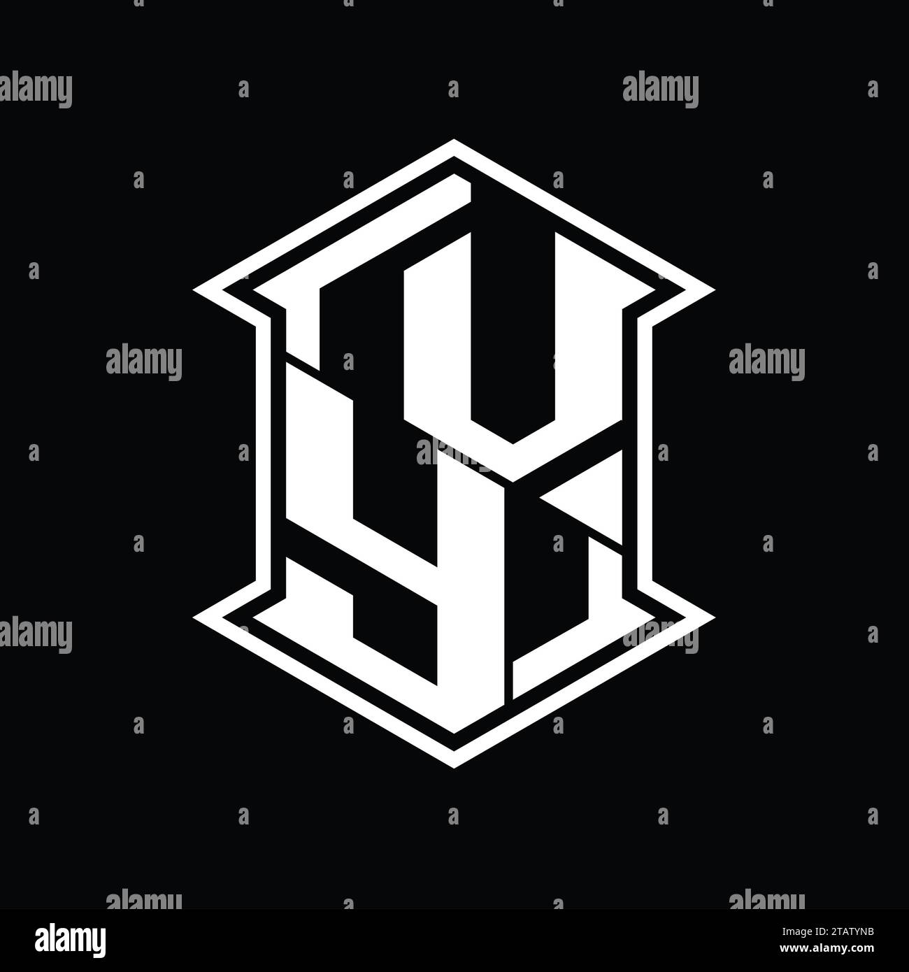 VY Letter Logo monogram hexagon shield shape up and down with sharp ... VY Letter Logo monogram hexagon shield shape up and down with sharp ...