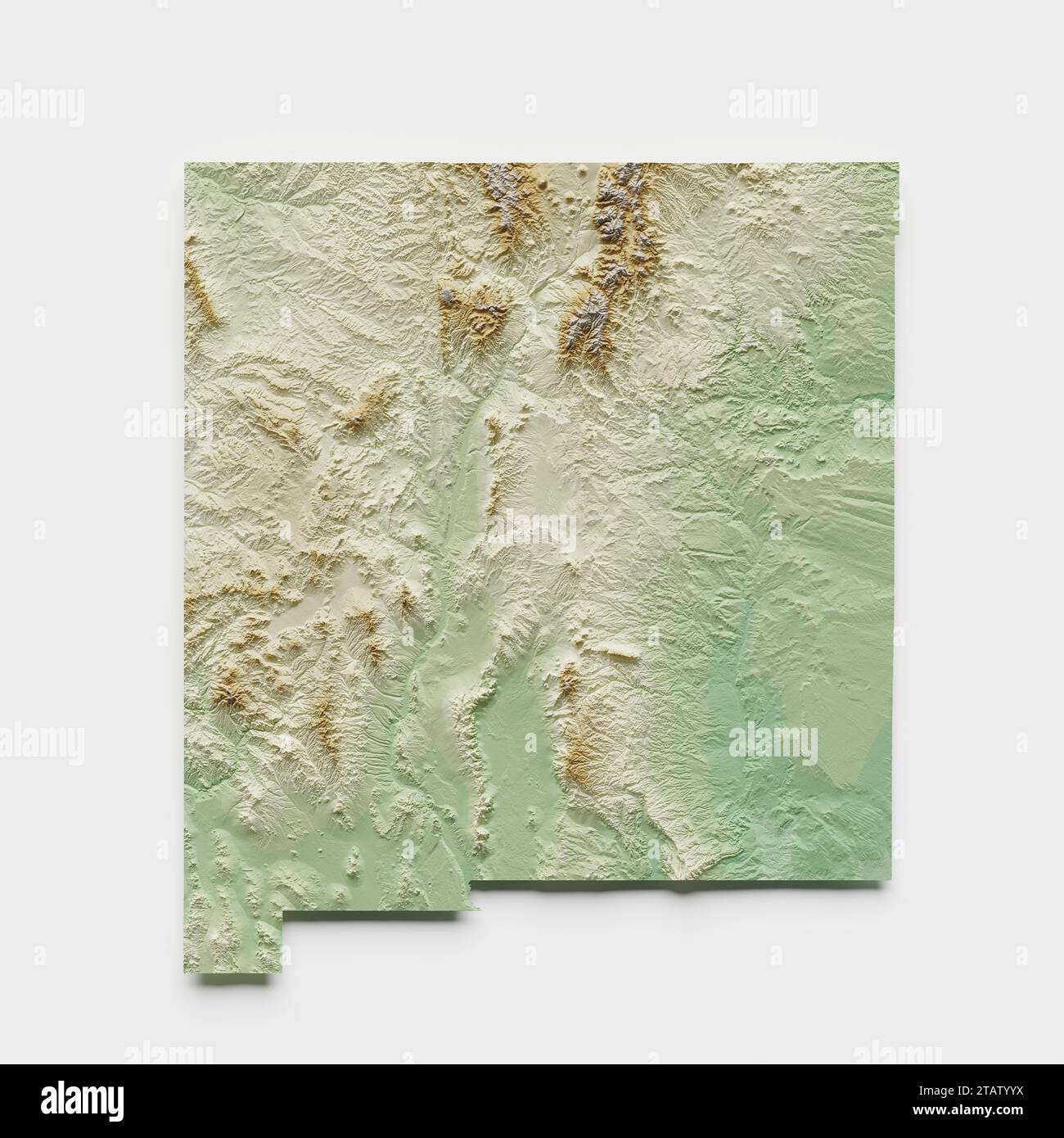 New Mexico Topographic Relief Map - 3D Rendering Stock Photo - Alamy