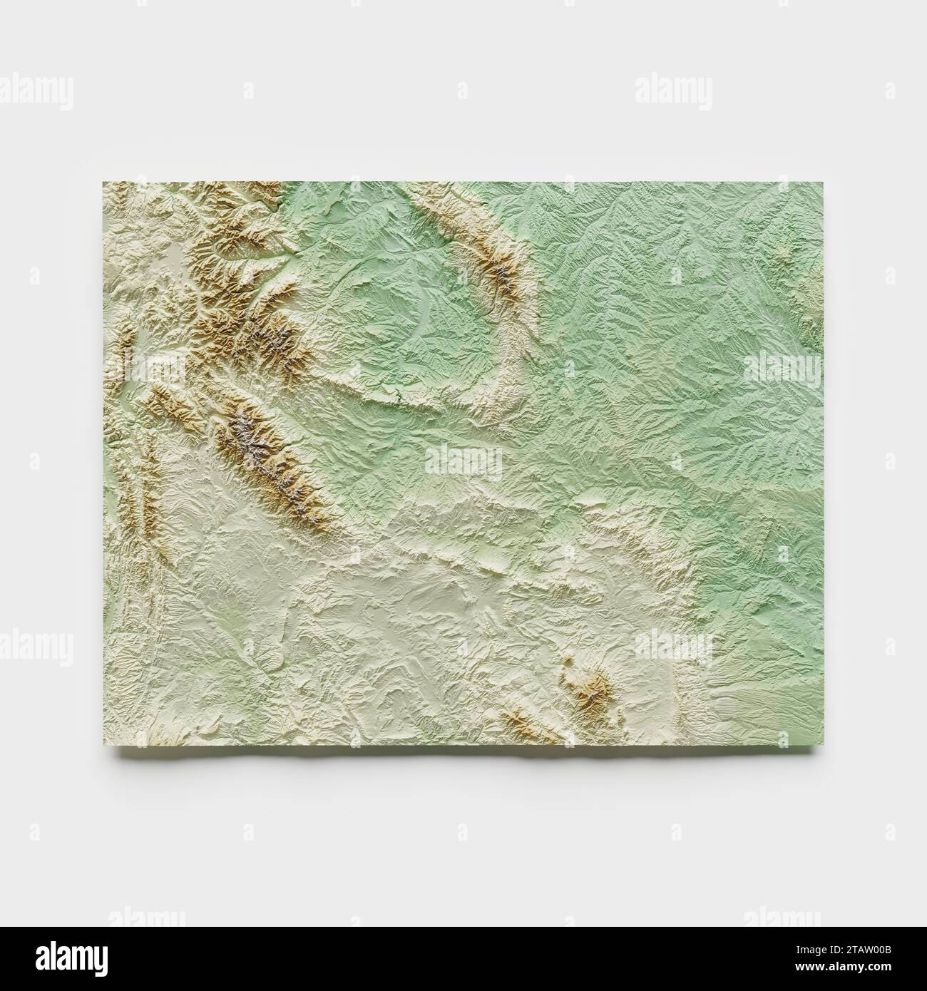 Wyoming Topographic Relief Map - 3D Rendering Stock Photo - Alamy