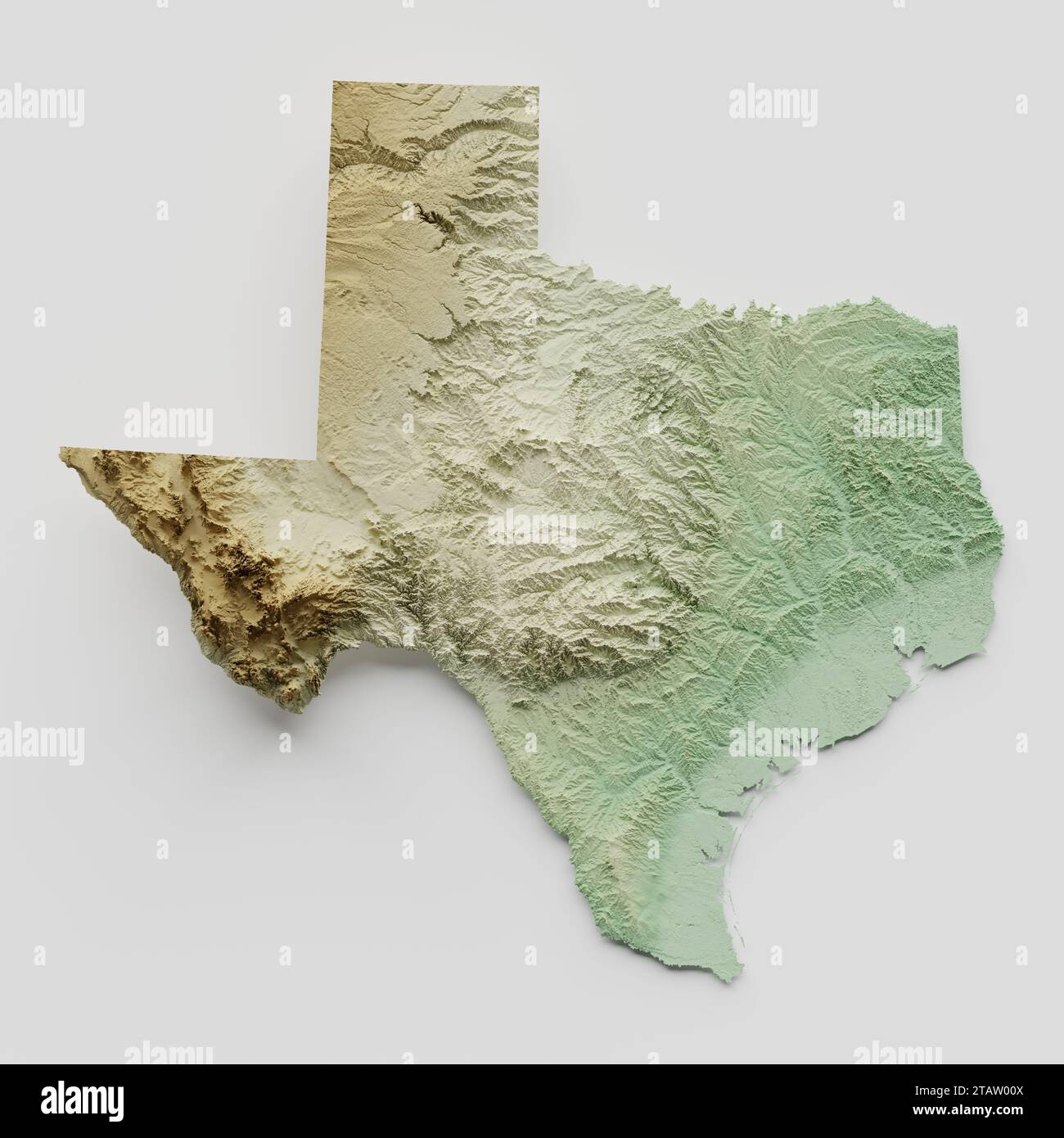 Physical map of texas hi-res stock photography and images - Alamy