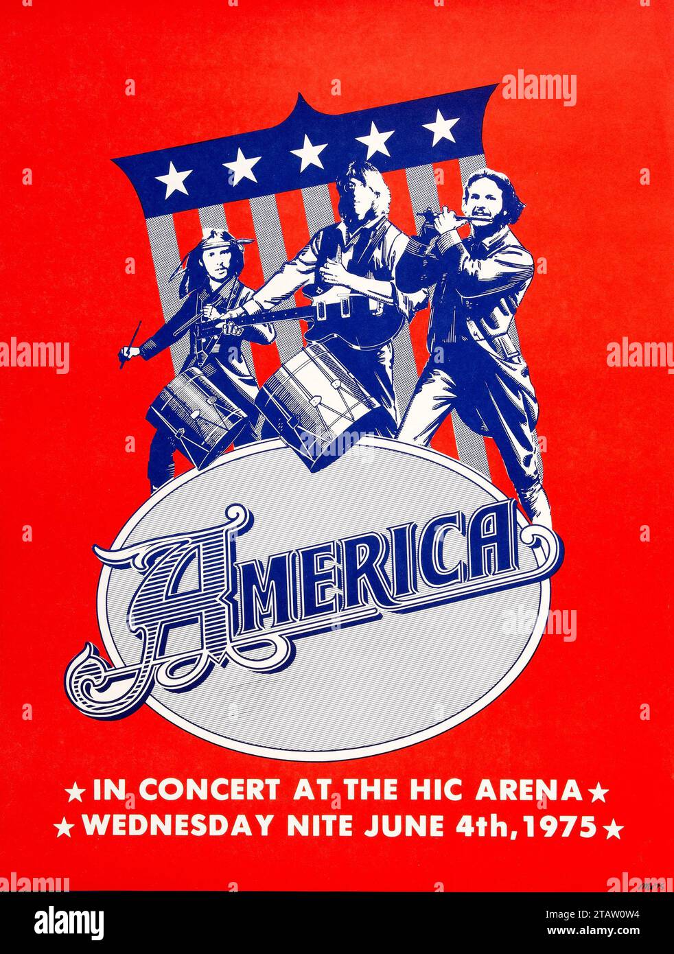The band "America" - 1975 HIC, Honolulu, Hawaii Concert Poster, "Sister ...