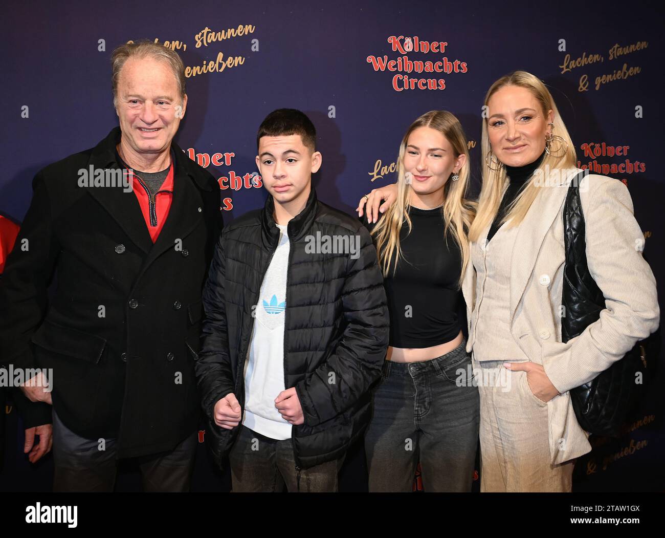 Cologne, Germany. 02nd Dec, 2023. Comedian Tom Gerhardt and son Rodrigo ...