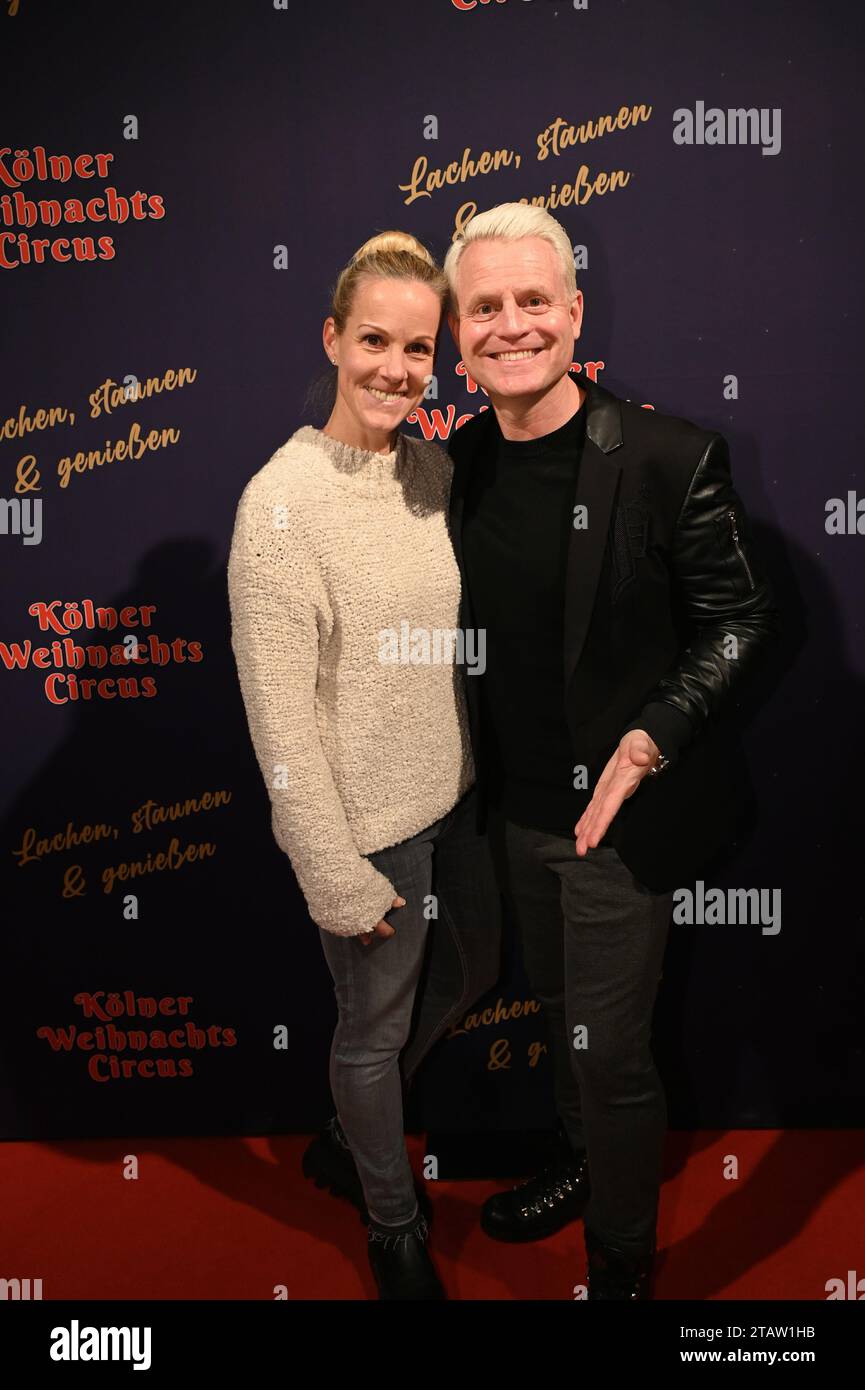 Cologne, Germany. 02nd Dec, 2023. Presenter Guido Cantz and his wife ...