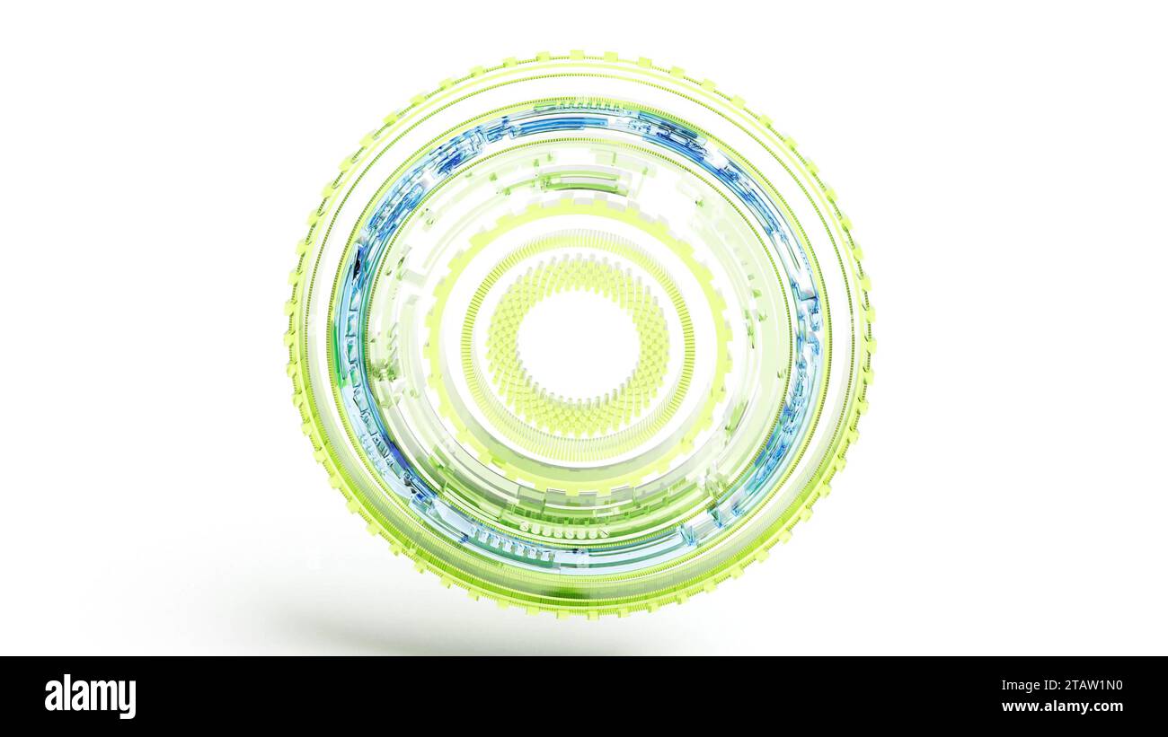 Glass HUD rotate change color 3d render Stock Photo - Alamy