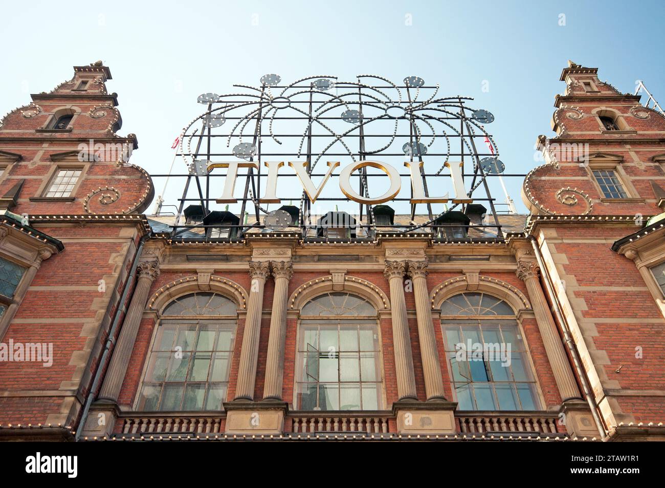 Facade of Tivoli amusement park building (1843), Copenhagen, Denmark ...