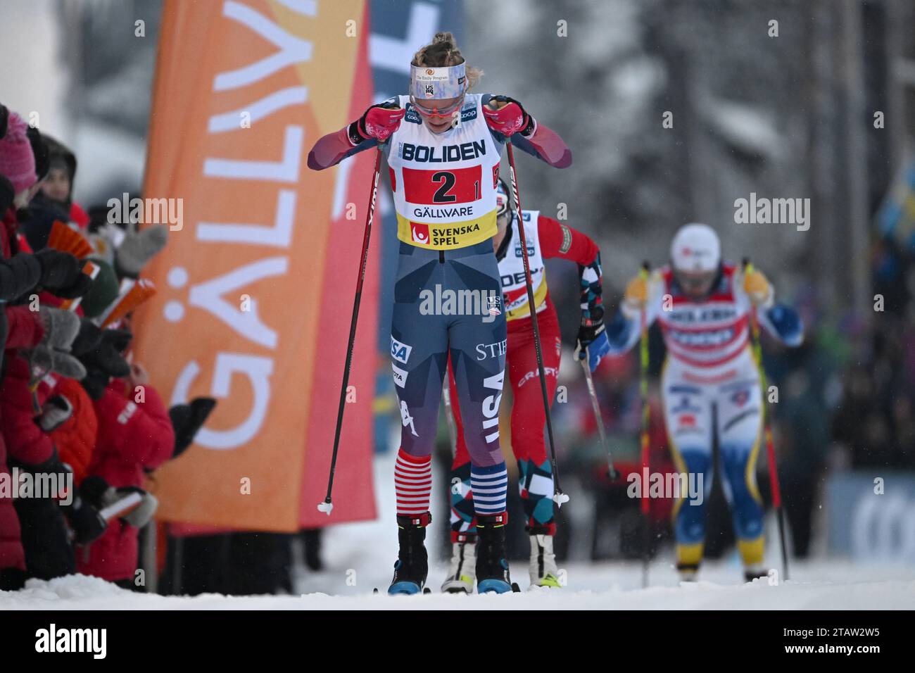 Jessie Diggins, USA, during the Women's 4x7,5 km relay at the FIS Cross ...