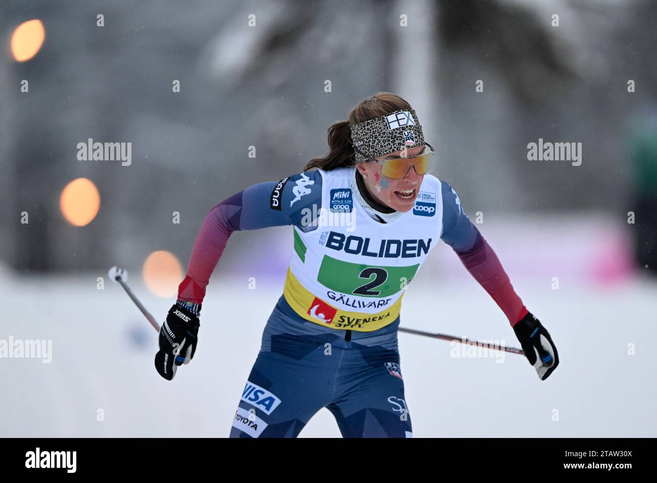 Rosie Brennan, USA, during the Women's 4x7,5 km relay at the FIS Cross ...