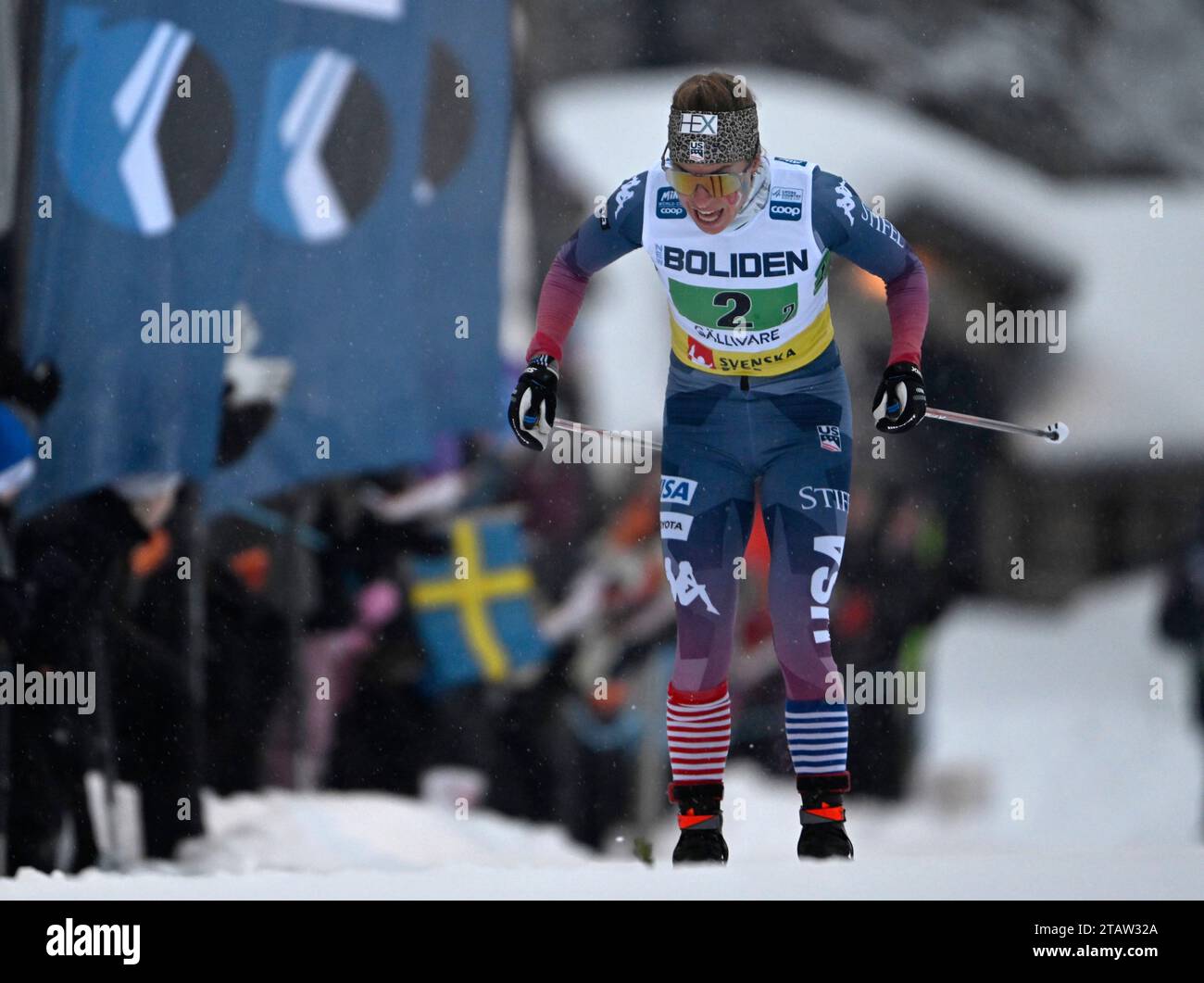 Rosie Brennan, USA, during the Women's 4x7,5 km relay at the FIS Cross ...