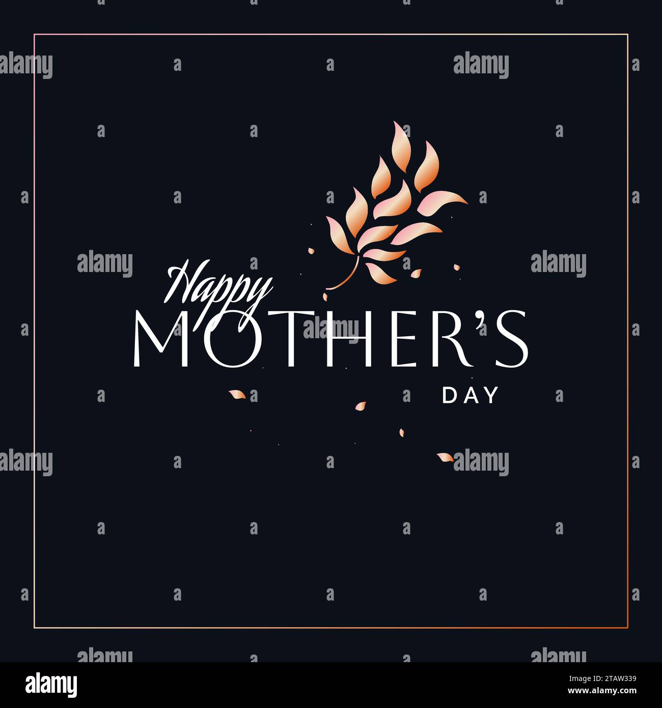 Happy Mother's Day Typography for Greeting Card or Poster Design with ...