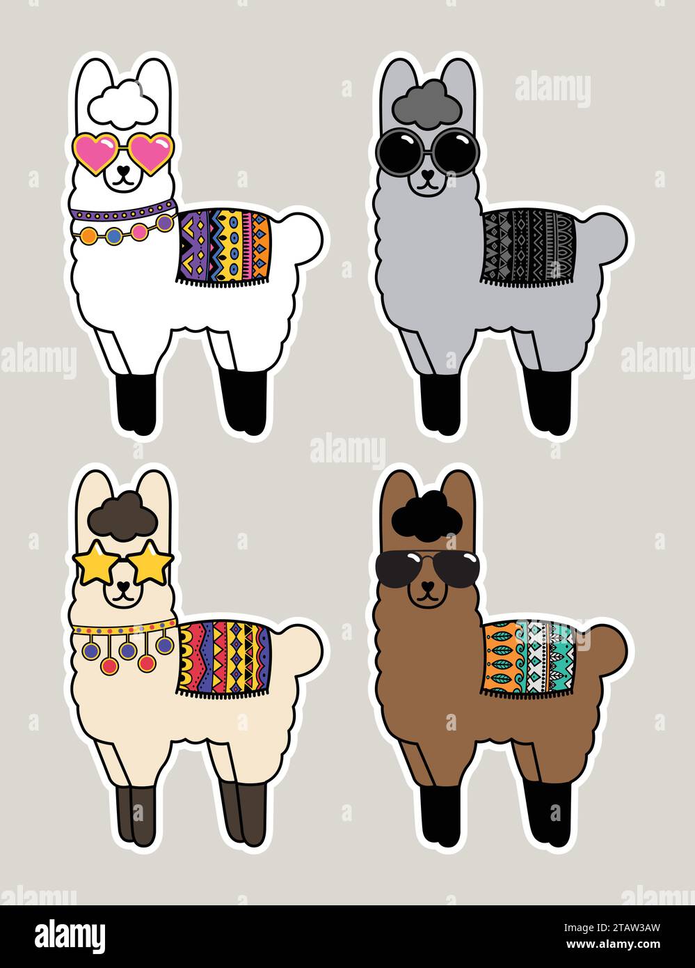 Printable llama stickers hi-res stock photography and images - Alamy