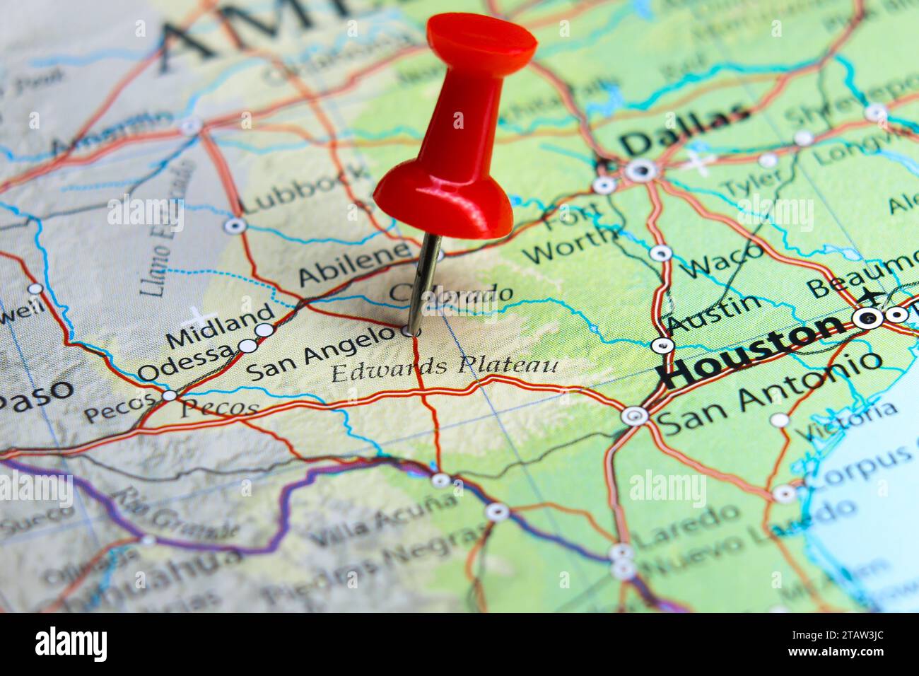 San angelo texas map hi-res stock photography and images - Alamy