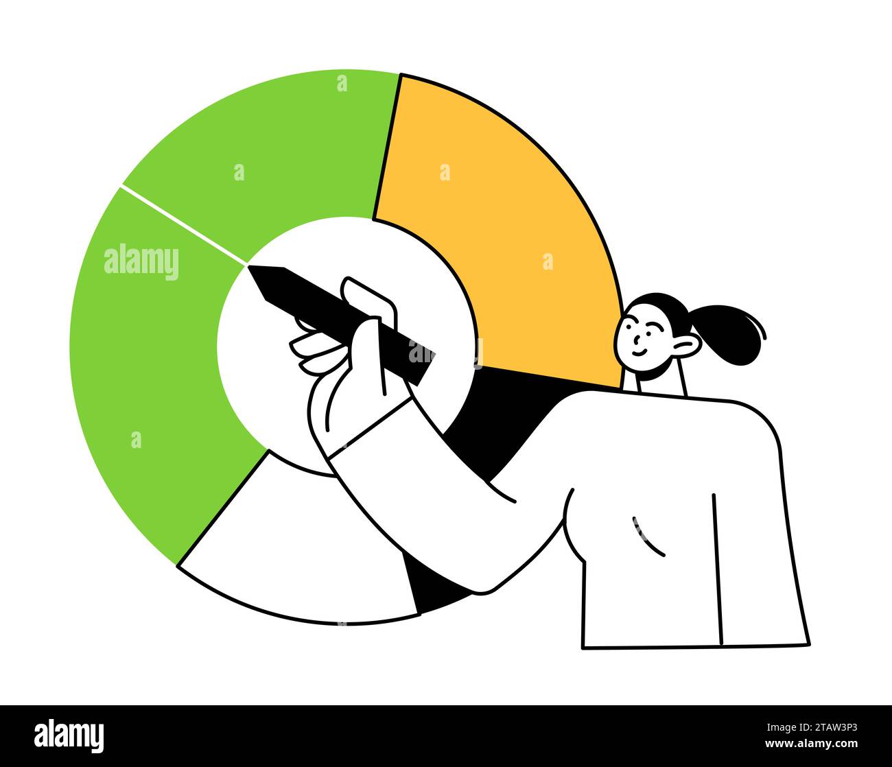 Woman hand drawing pencil Stock Vector Images - Alamy