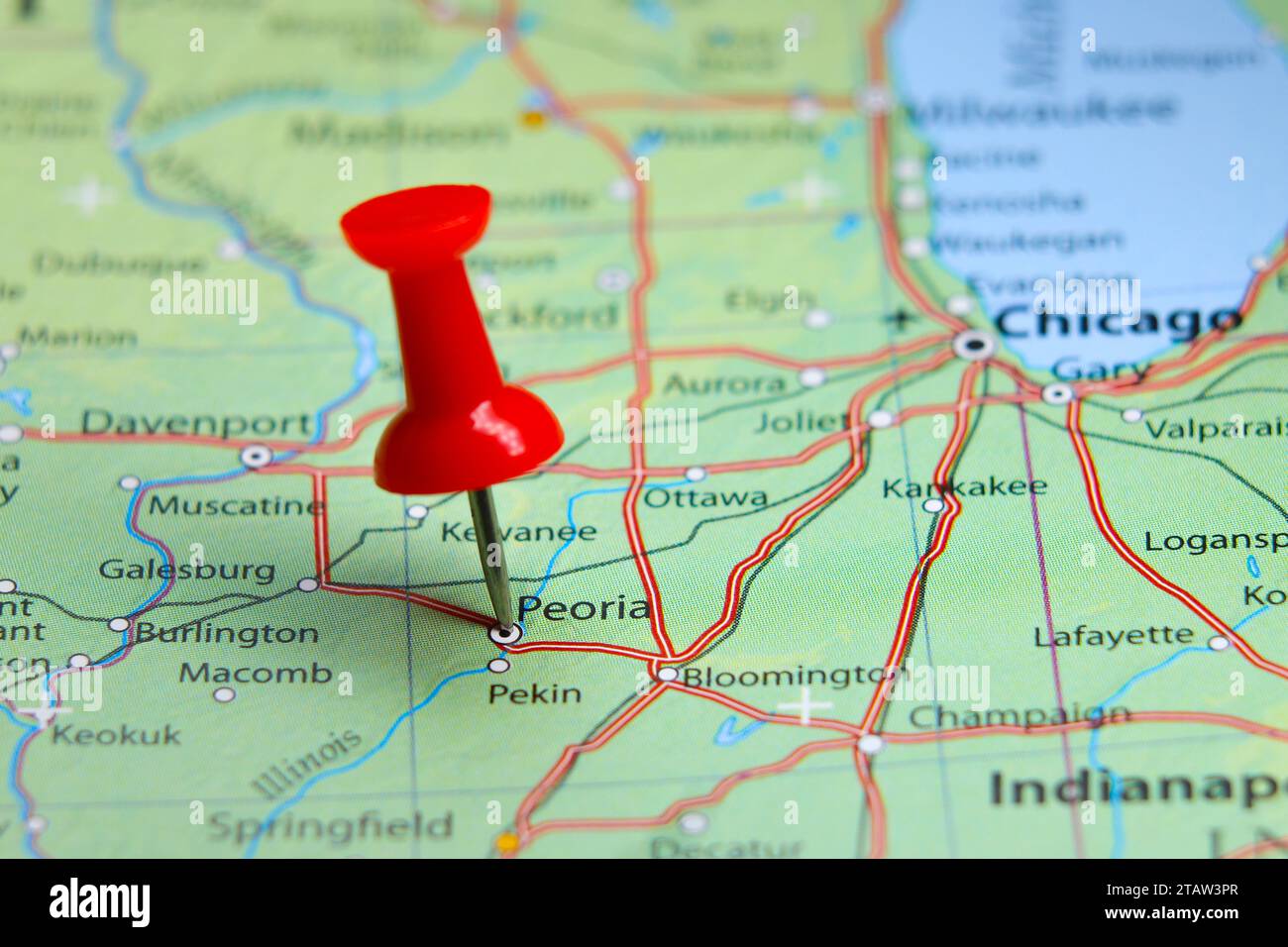 Political map of illinois hi-res stock photography and images - Alamy